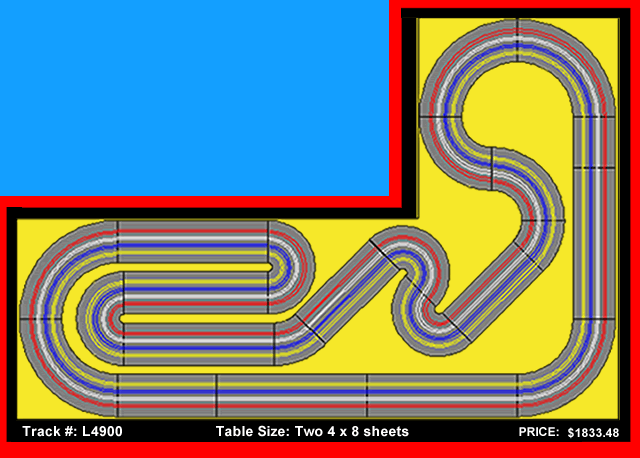 MaxTrax Scale Racing L Shaped Tracks