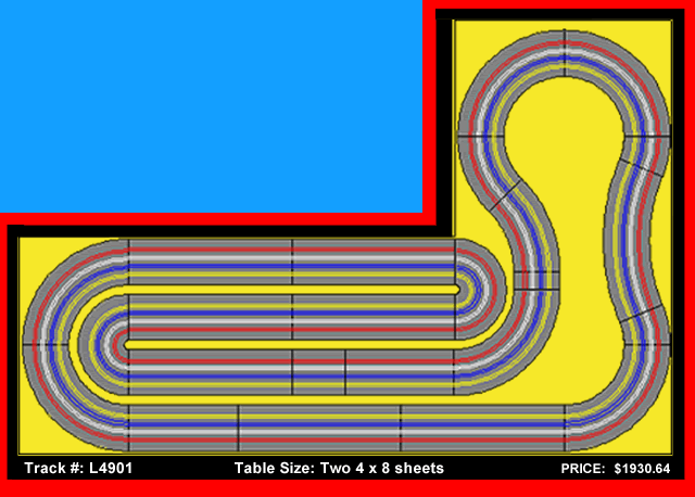 MaxTrax Scale Racing L Shaped Tracks