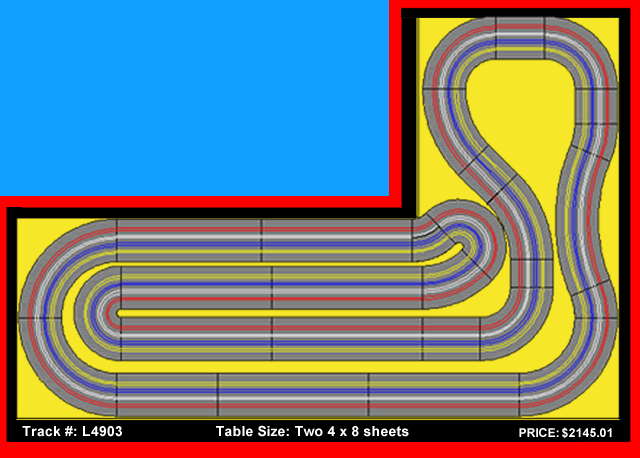 MaxTrax Scale Racing L Shaped Tracks