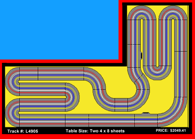 MaxTrax Scale Racing L Shaped Tracks