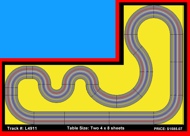 MaxTrax Scale Racing L Shaped Tracks