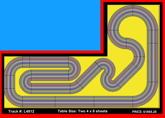 MaxTrax Scale Racing L Shaped Tracks