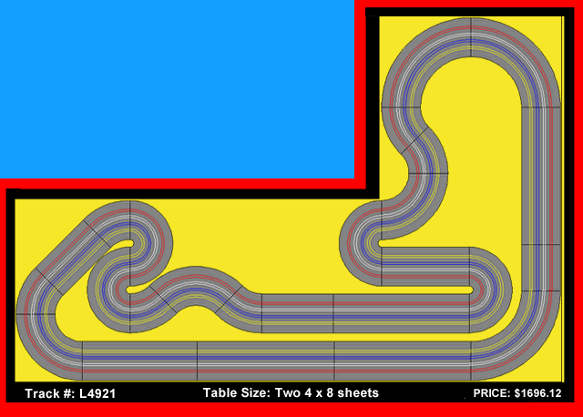 MaxTrax Scale Racing L Shaped Tracks