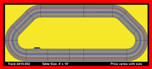 MaxTrax Scale Racing 4 Lane Ovals Tracks