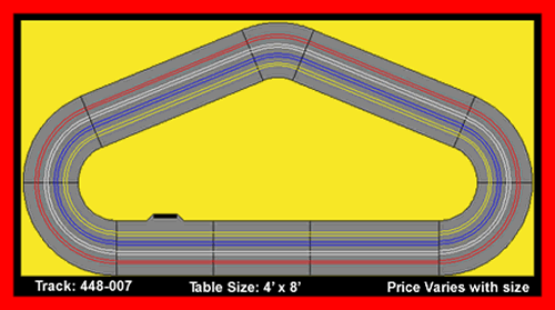 MaxTrax Scale Racing 4 Lane Ovals Tracks