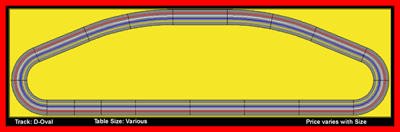 MaxTrax Scale Racing 4 Lane Ovals Tracks