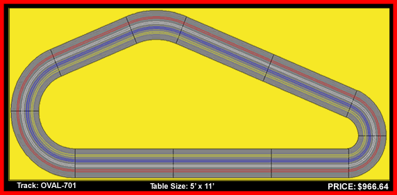 MaxTrax Scale Racing 4 Lane Ovals Tracks