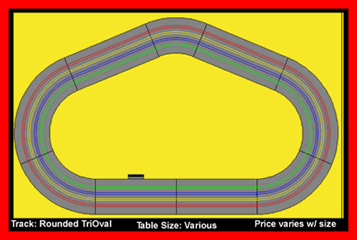 MaxTrax Scale Racing 4 Lane Ovals Tracks