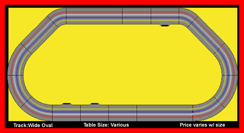 MaxTrax Scale Racing 4 Lane Ovals Tracks