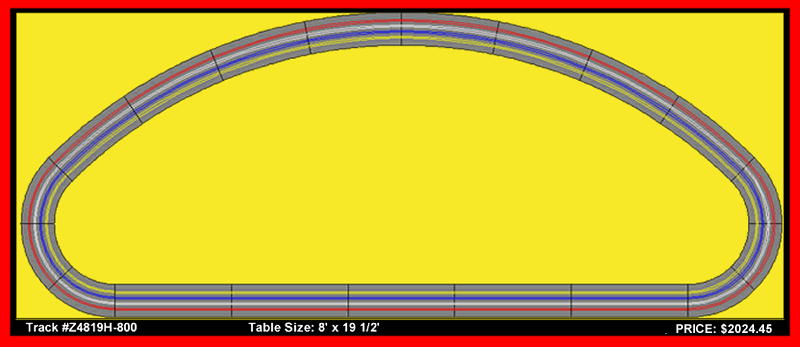 MaxTrax Scale Racing 4 Lane Ovals Tracks