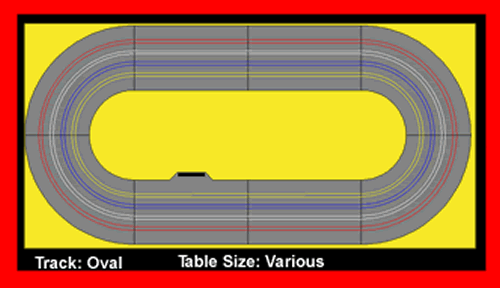MaxTrax Scale Racing 4 Lane Ovals Tracks