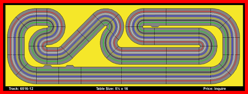 MaxTrax Scale Racing 6 Lane Various Tracks