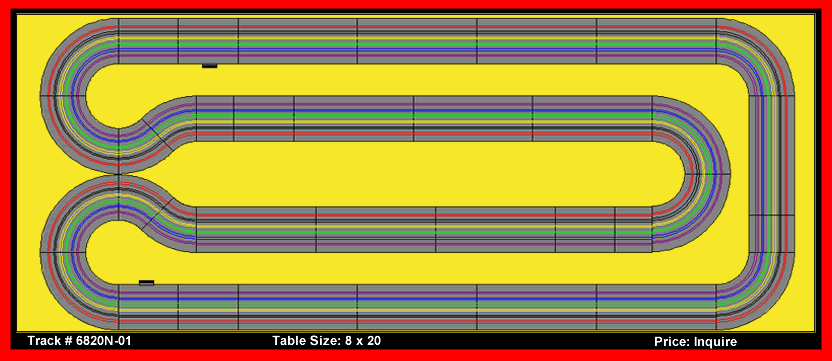 MaxTrax Scale Racing 6 Lane Various Tracks